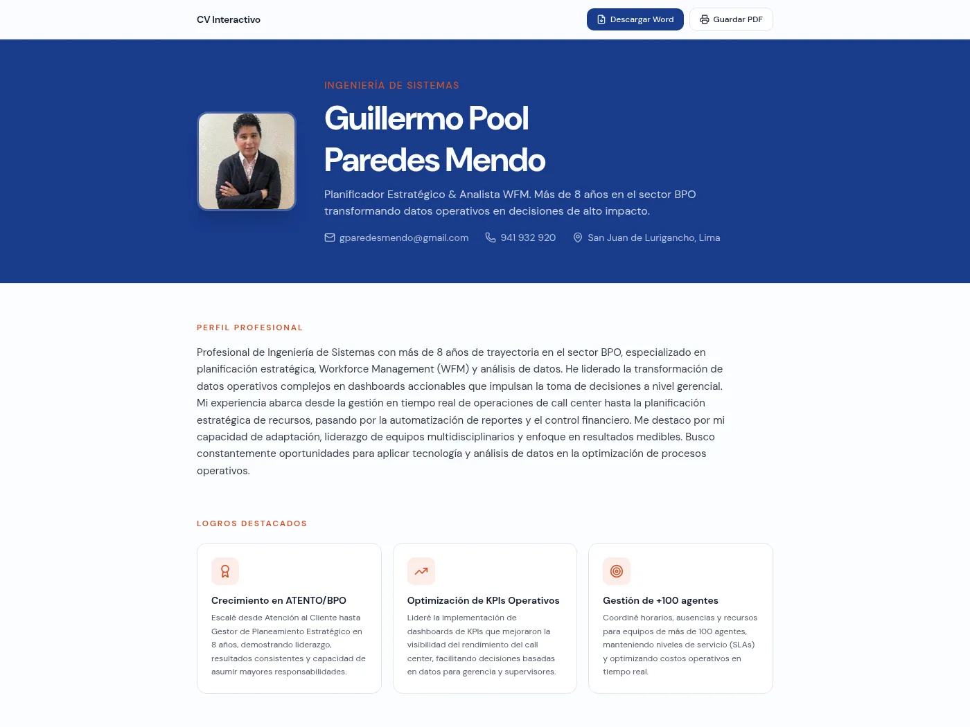 CV Interactive Builder