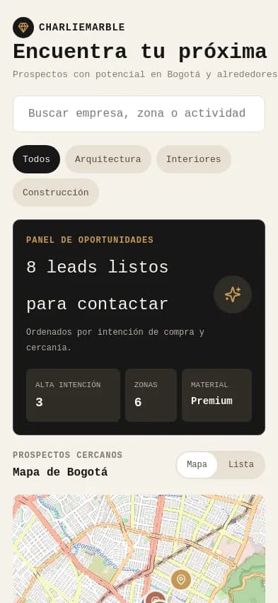 CharlieMarble Leads App