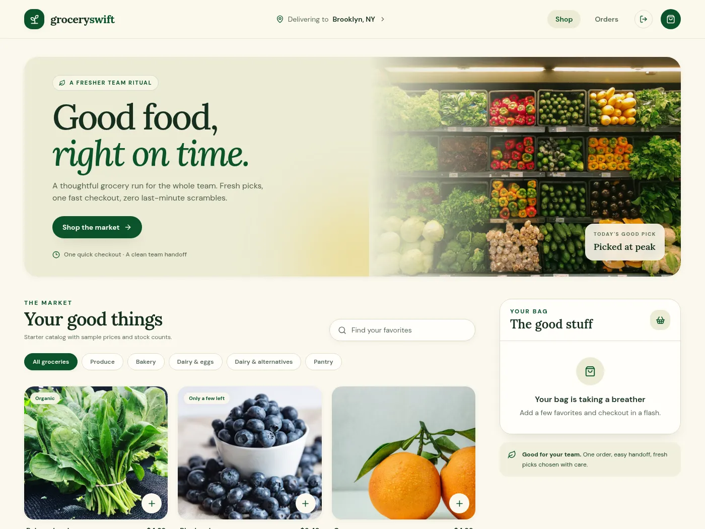 Sarah's Grocery app