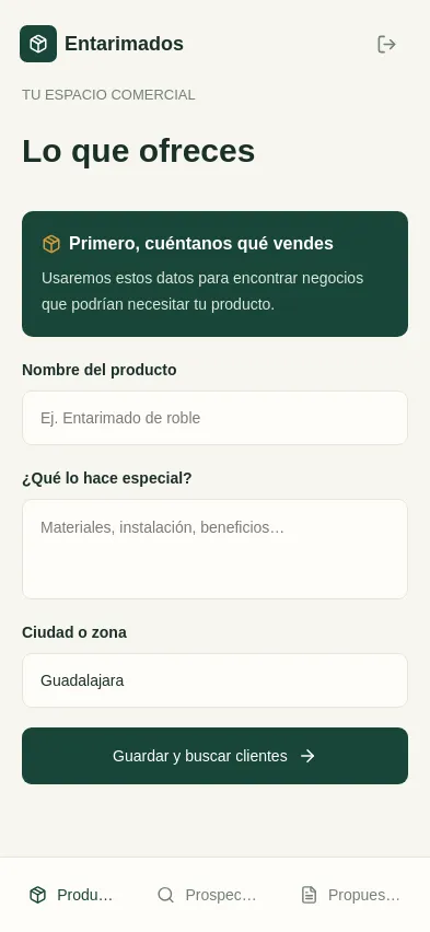 Entarimados Leads App