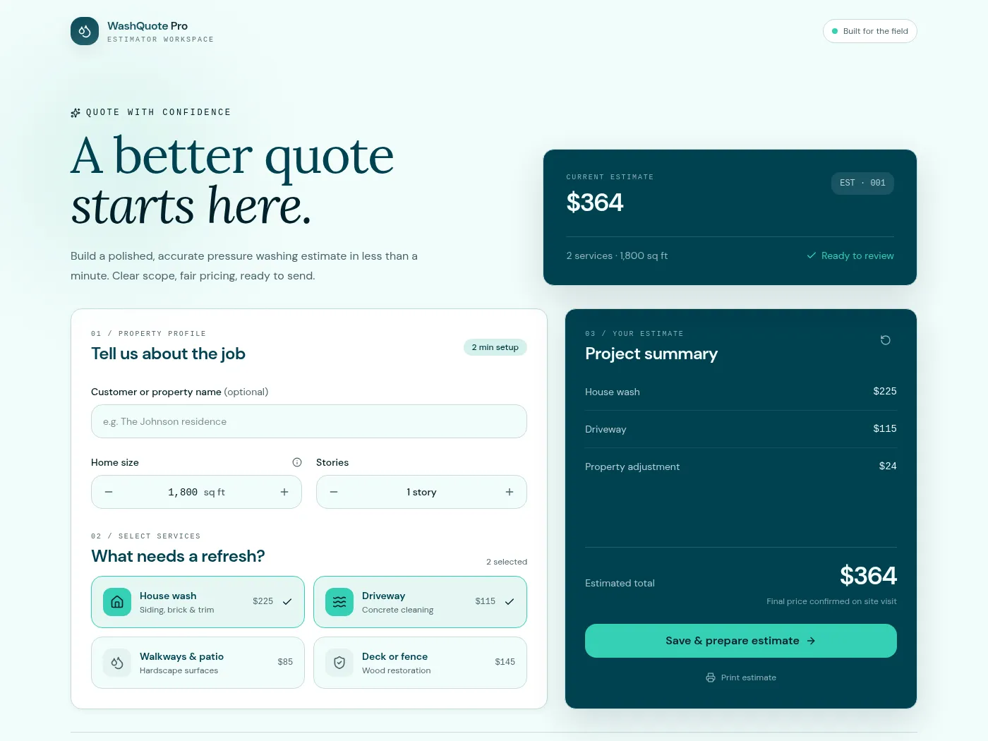 WashQuote Pro