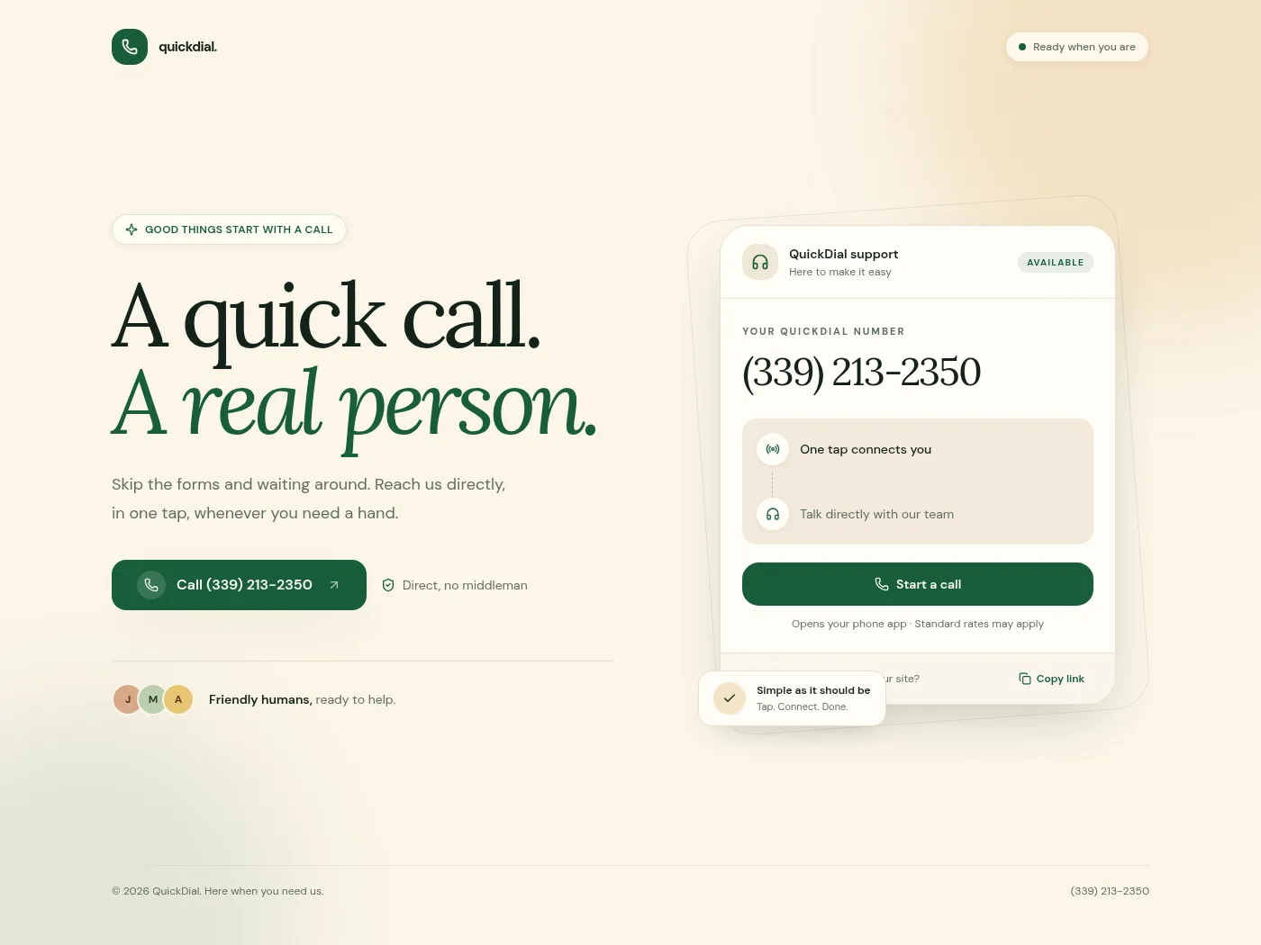 QuickDial Widget