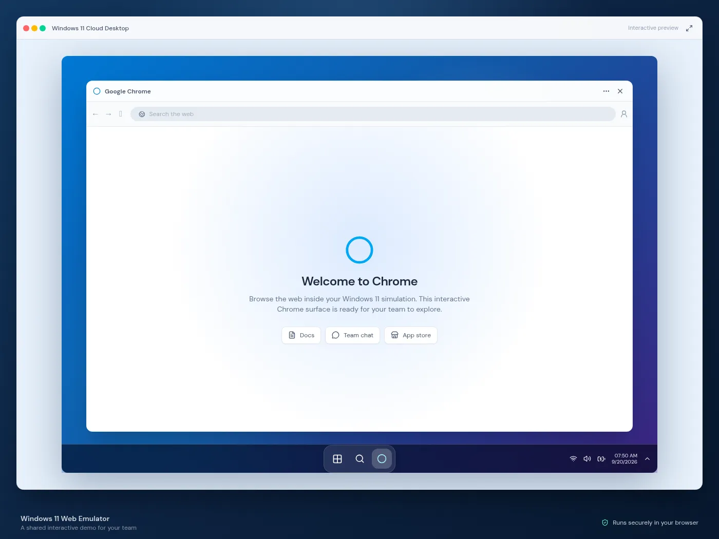 Web Windows 11 Emulator