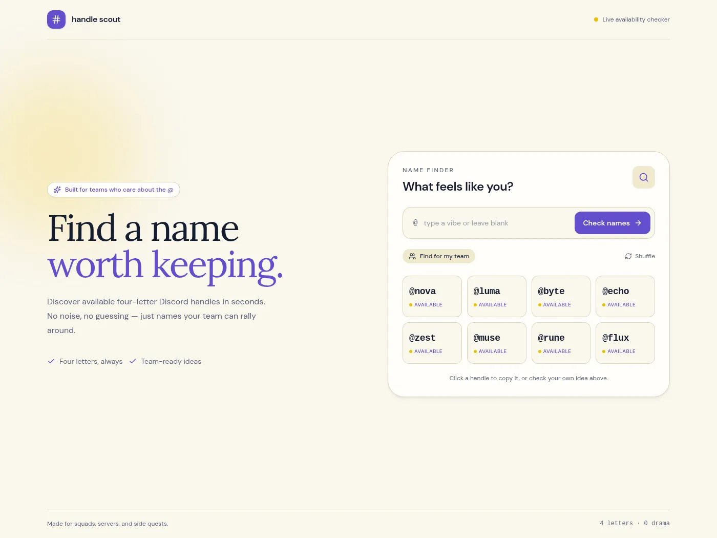 Discord Name Finder