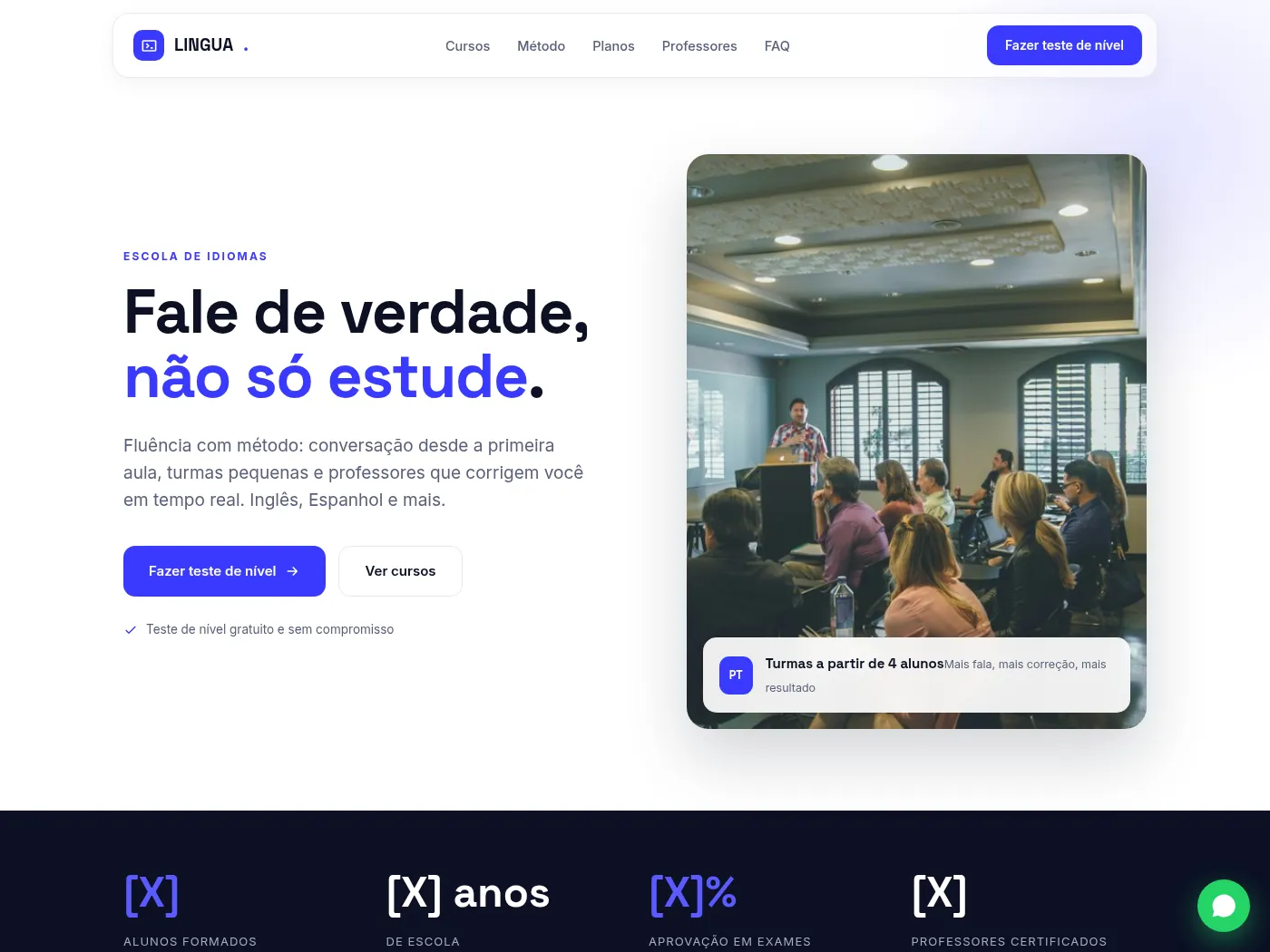 LP Escola de Idiomas — TurboSaaS