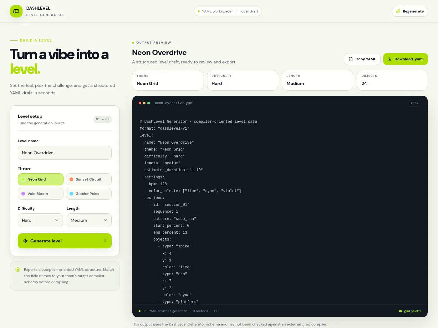 DashLevel Generator