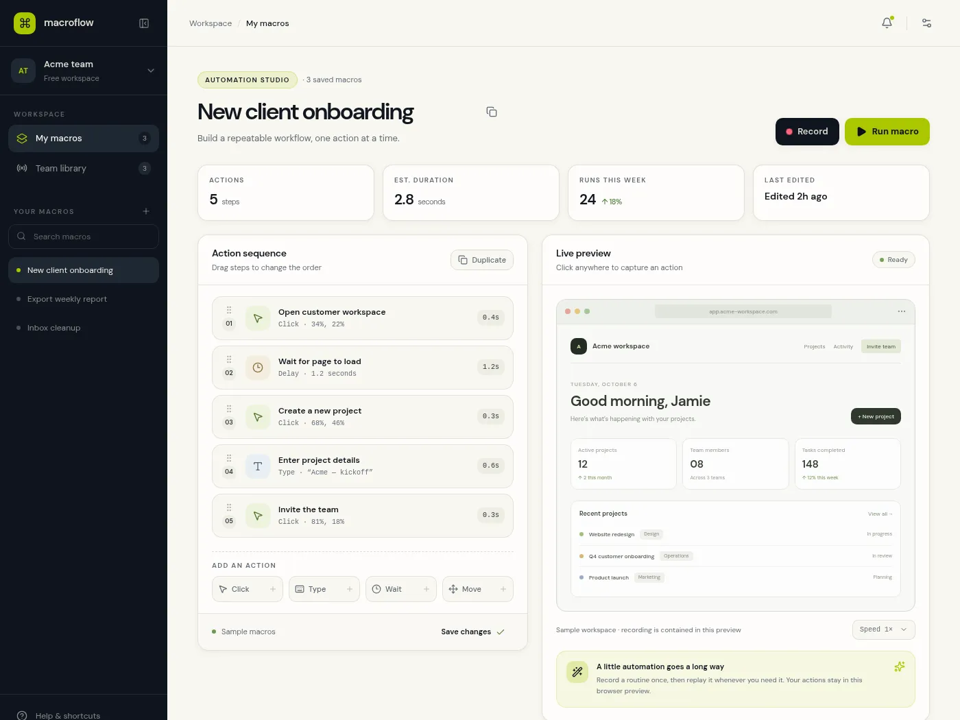 MacroFlow Automation Tool