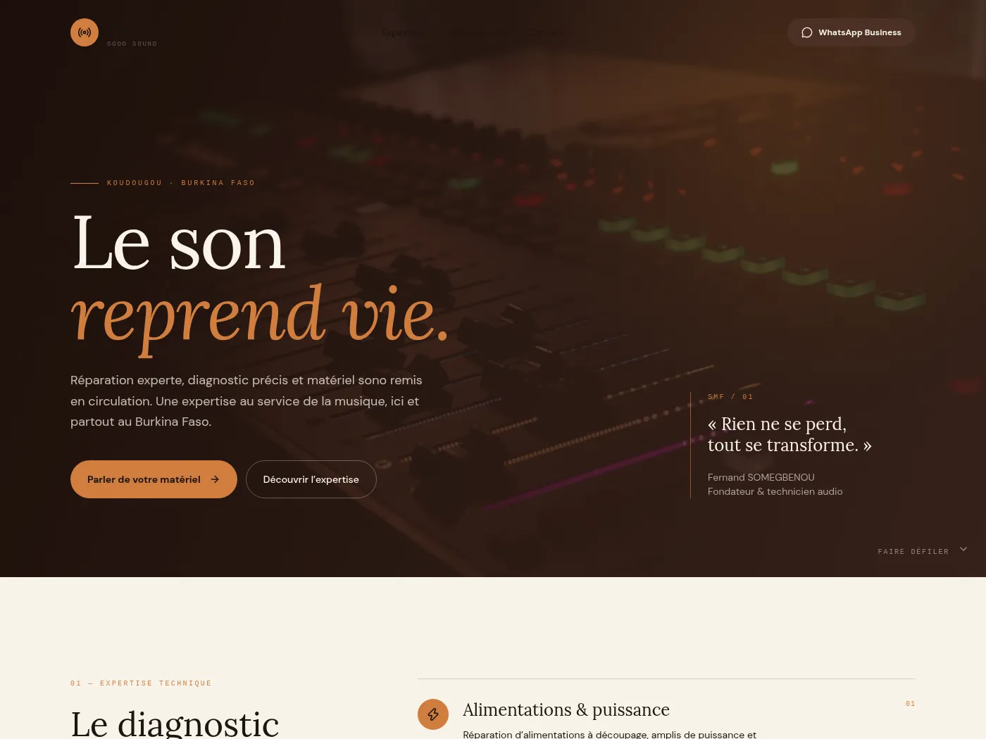 Good Sound Pro Website