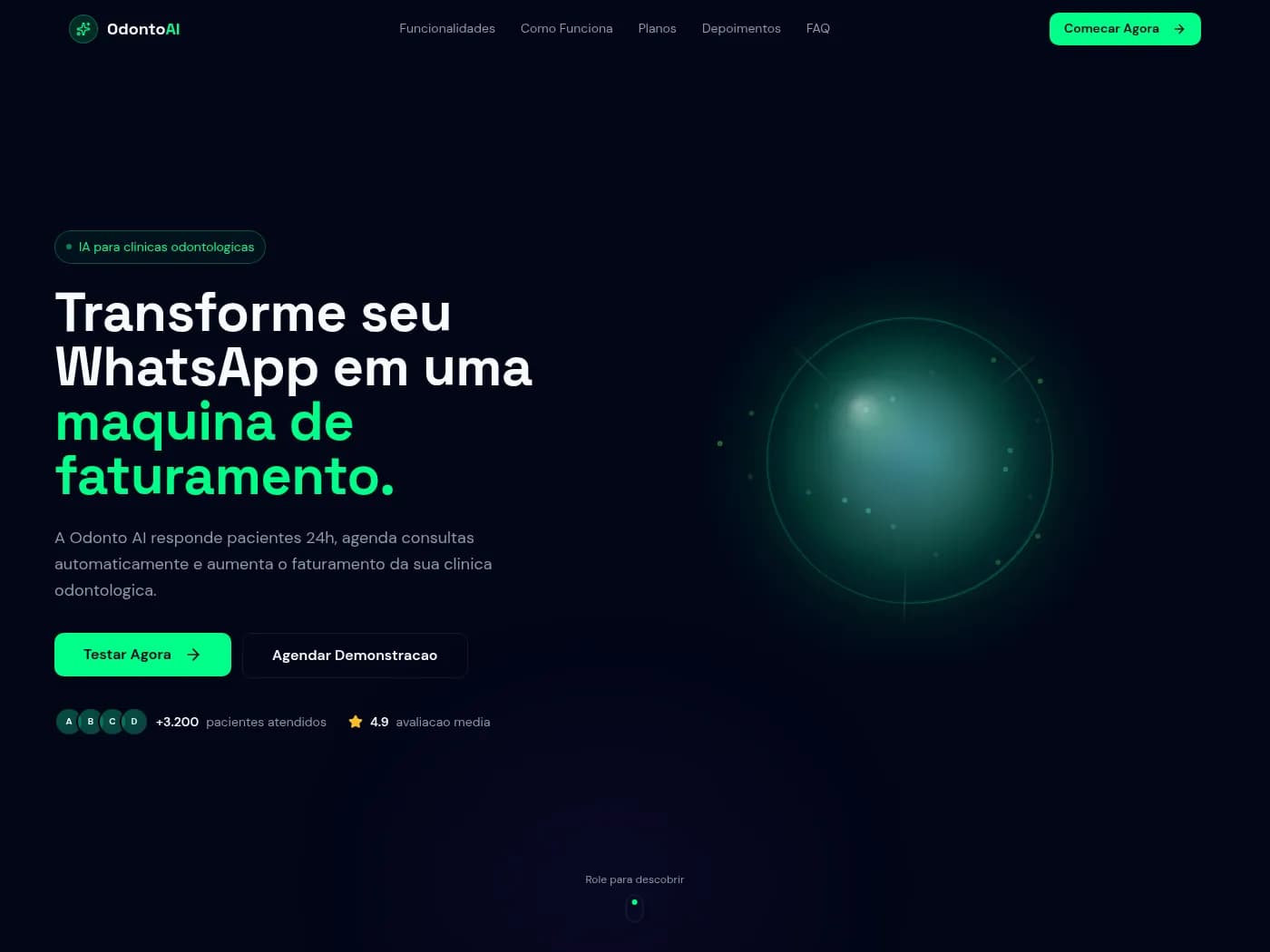 Odonto AI Crystal Landing