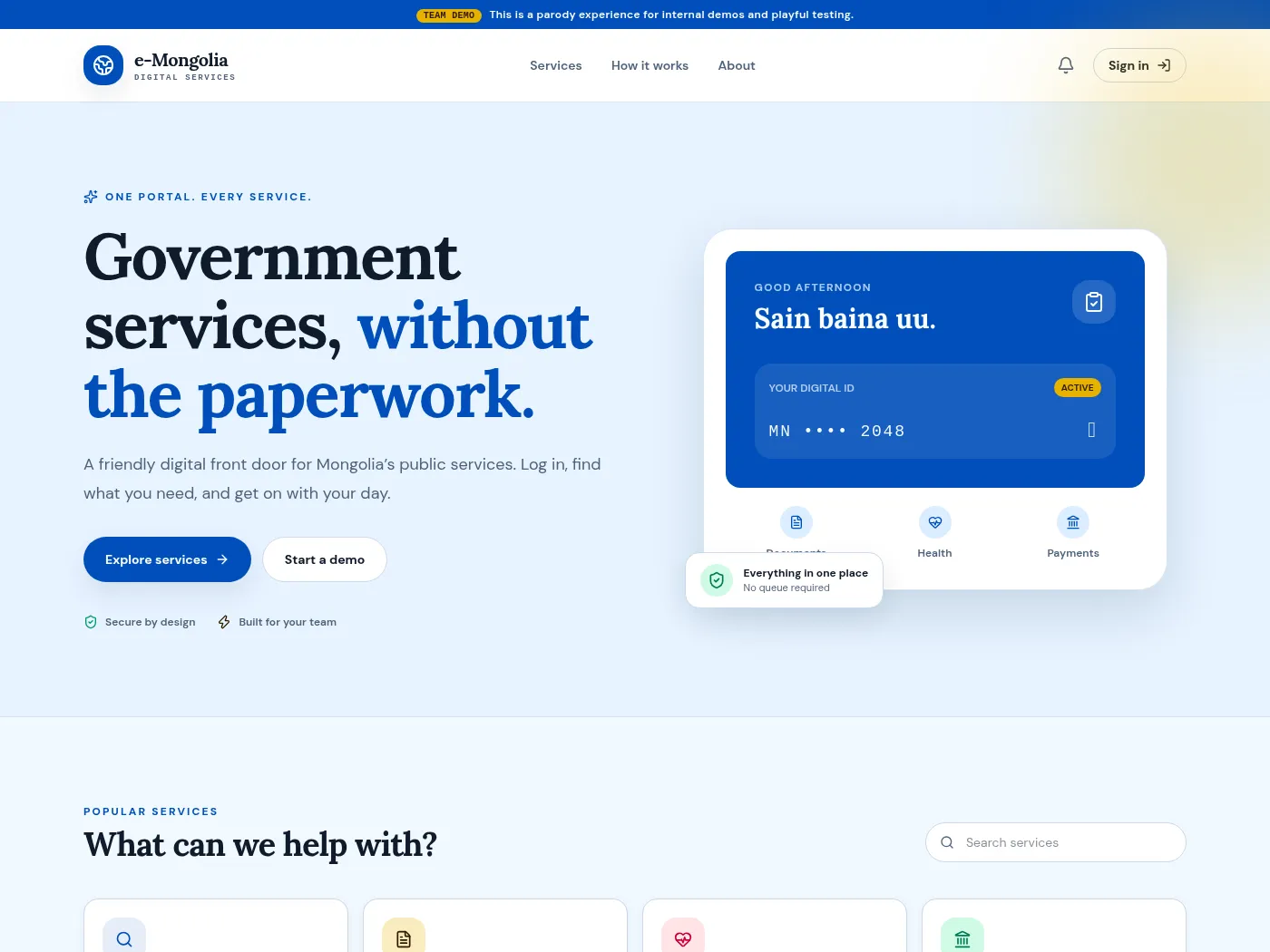 e-Mongolia Parody App