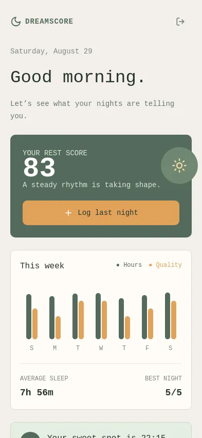 DreamScore Sleep Tracker