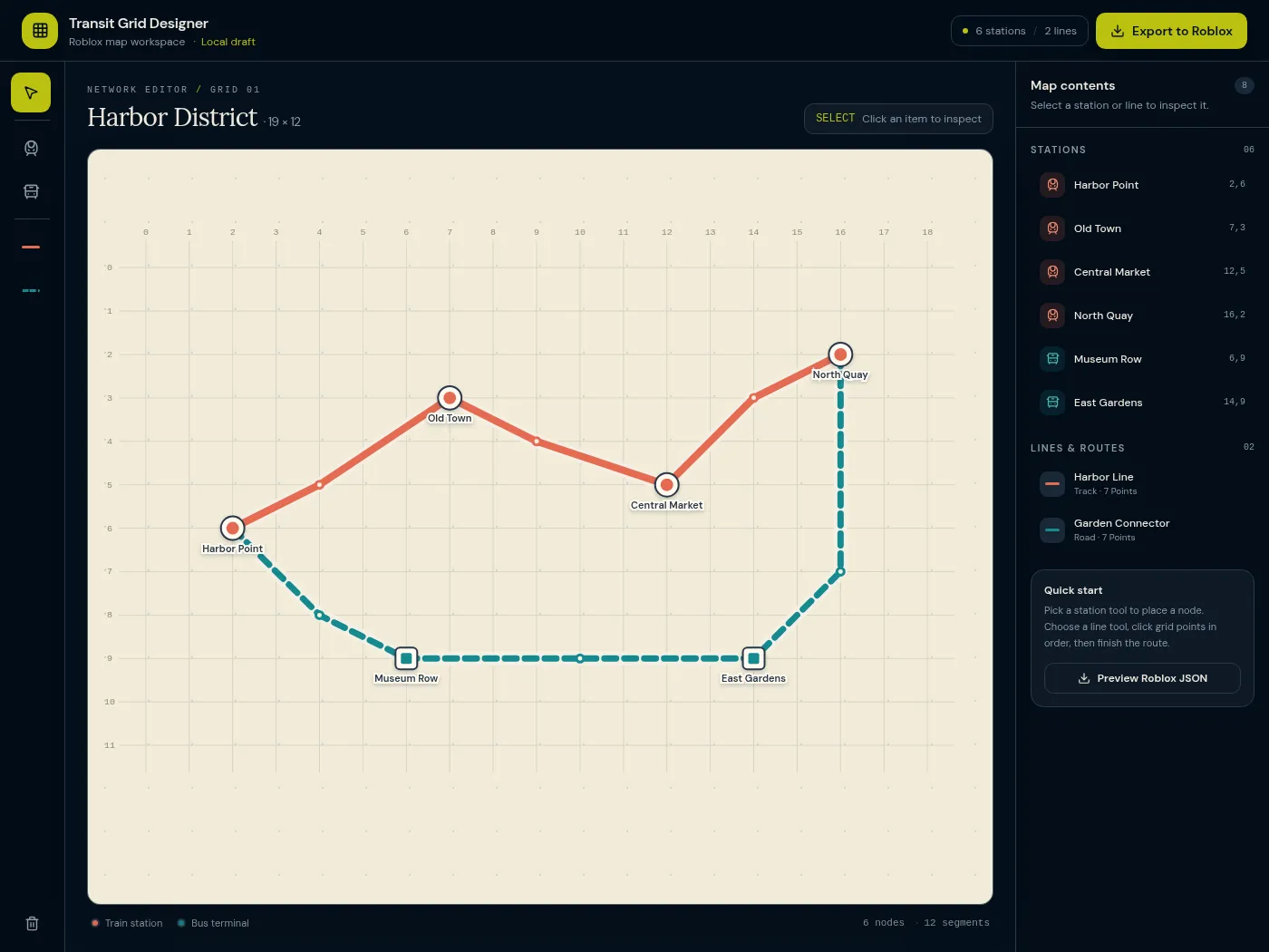 Transit Grid Designer