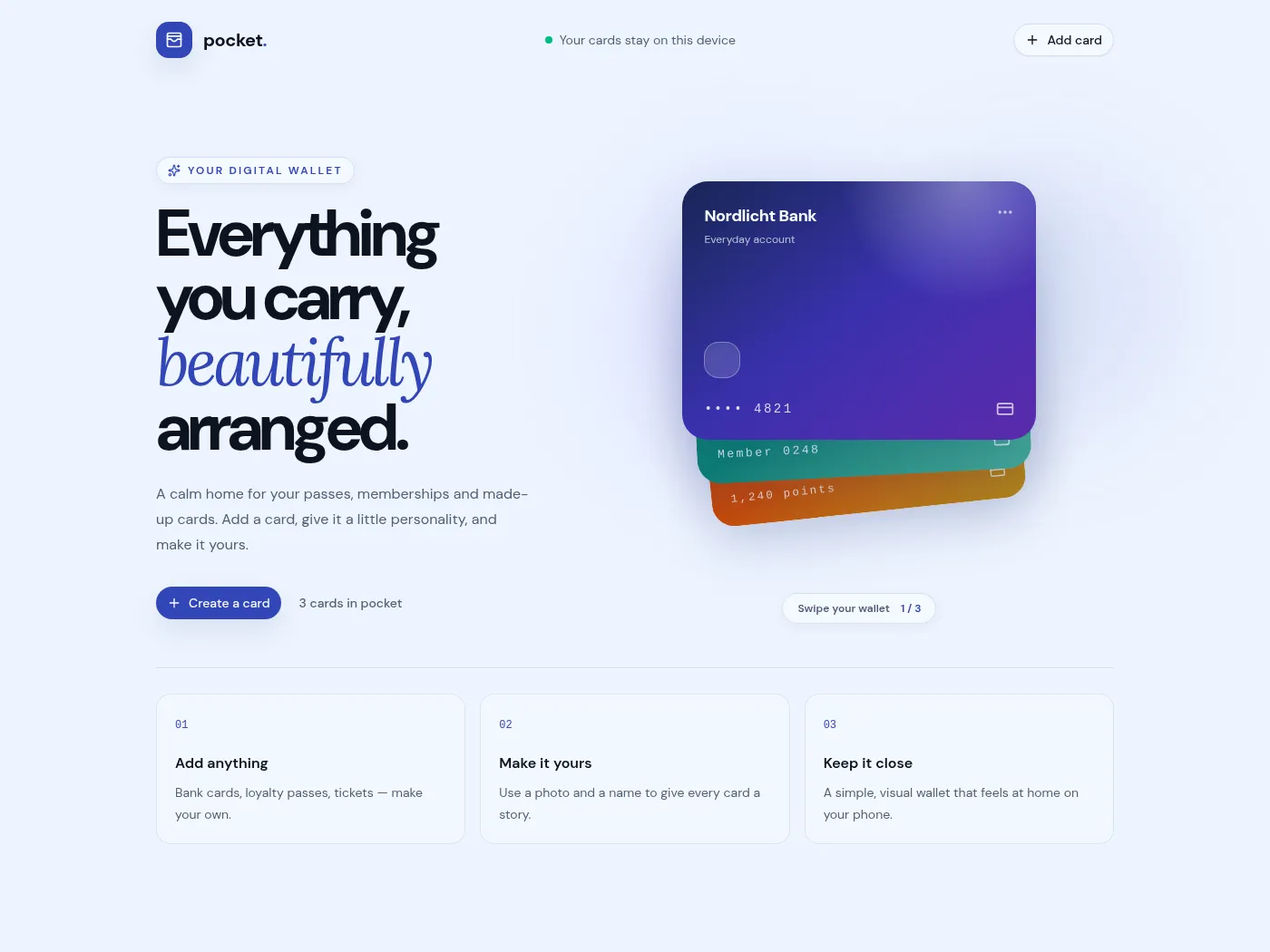 Wallet Web Experience