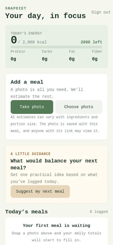 SnapDiet AI Tracker