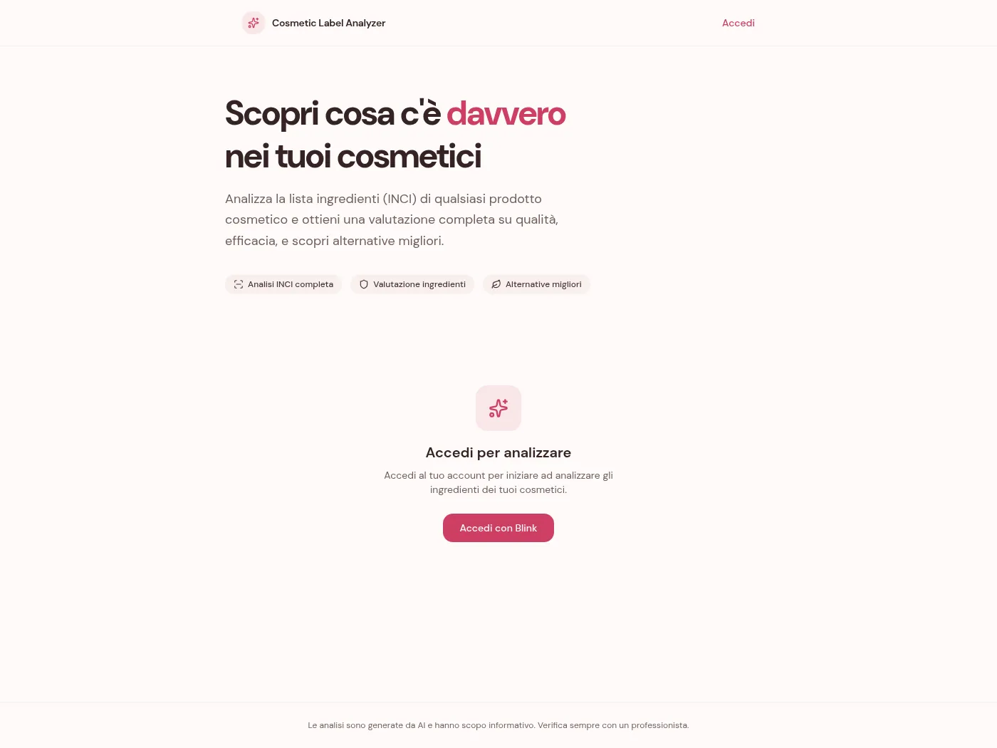 Cosmetic Label Analyzer