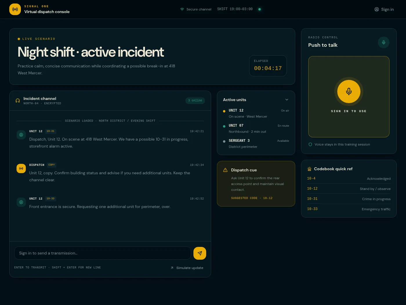 Virtual Police Dispatcher