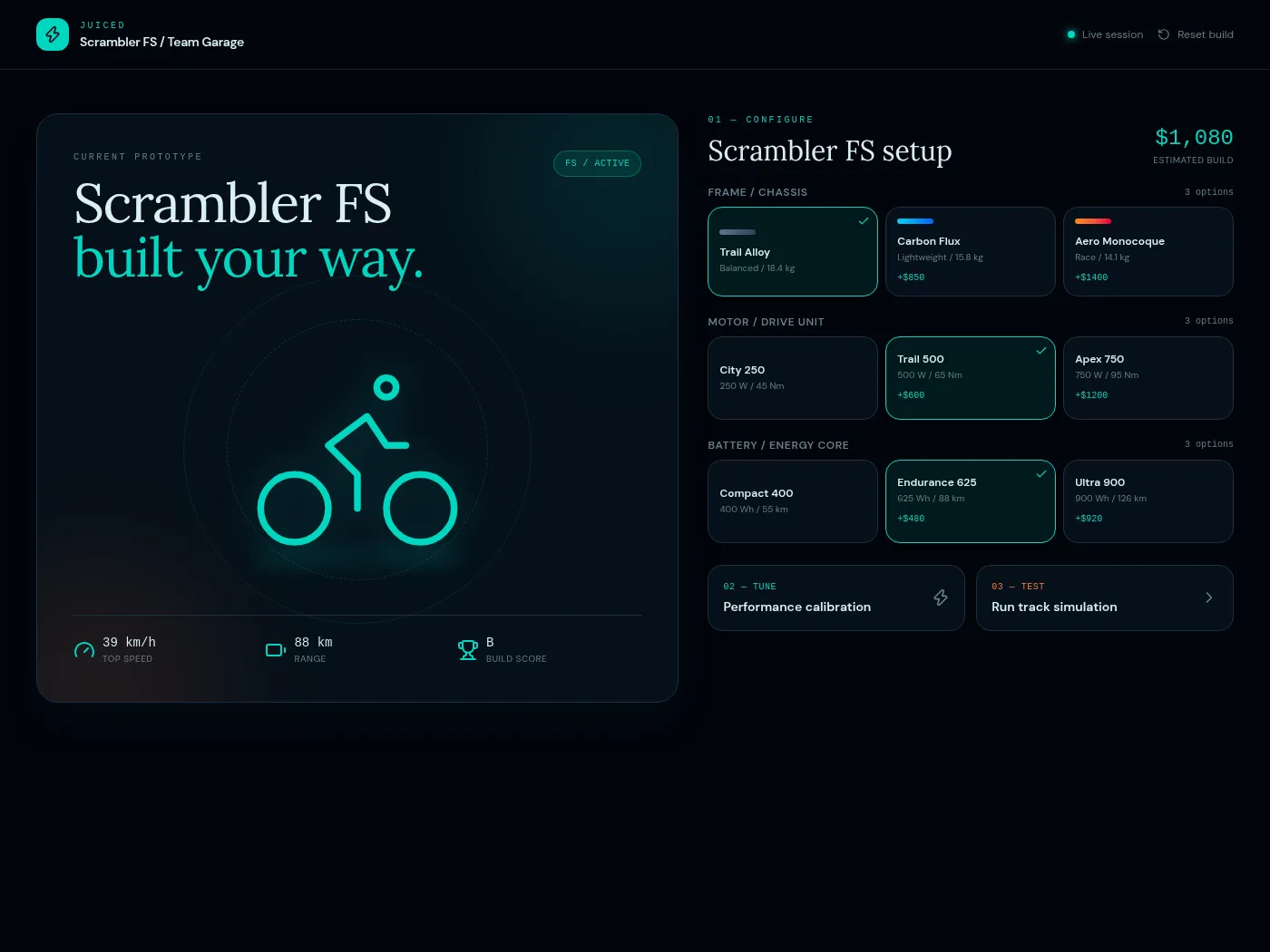 eBike Customizer Game