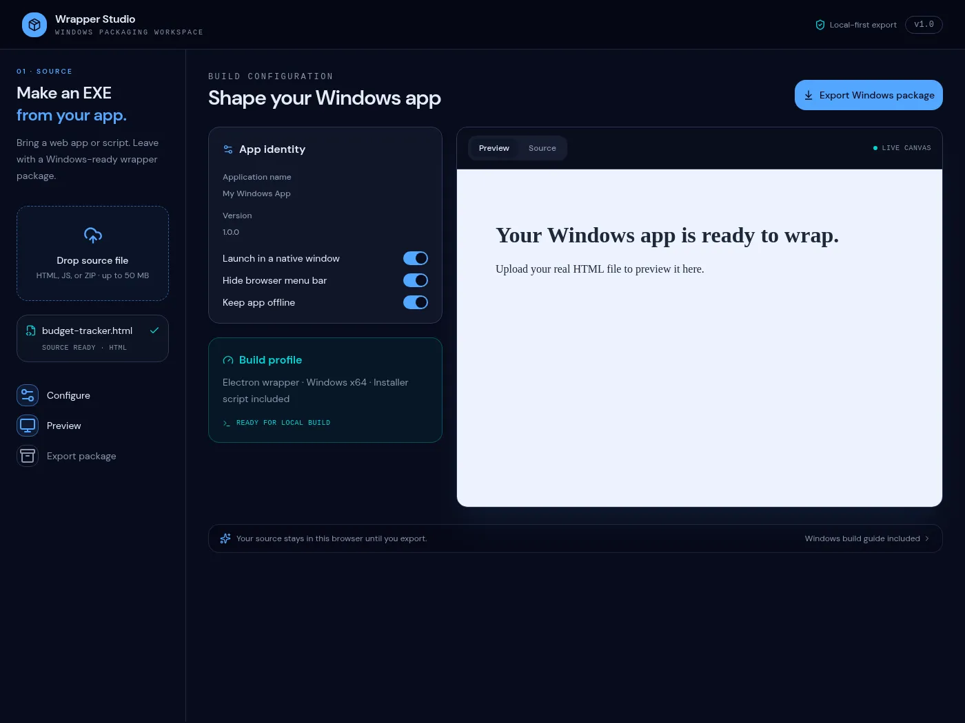 EXE File Wrapper