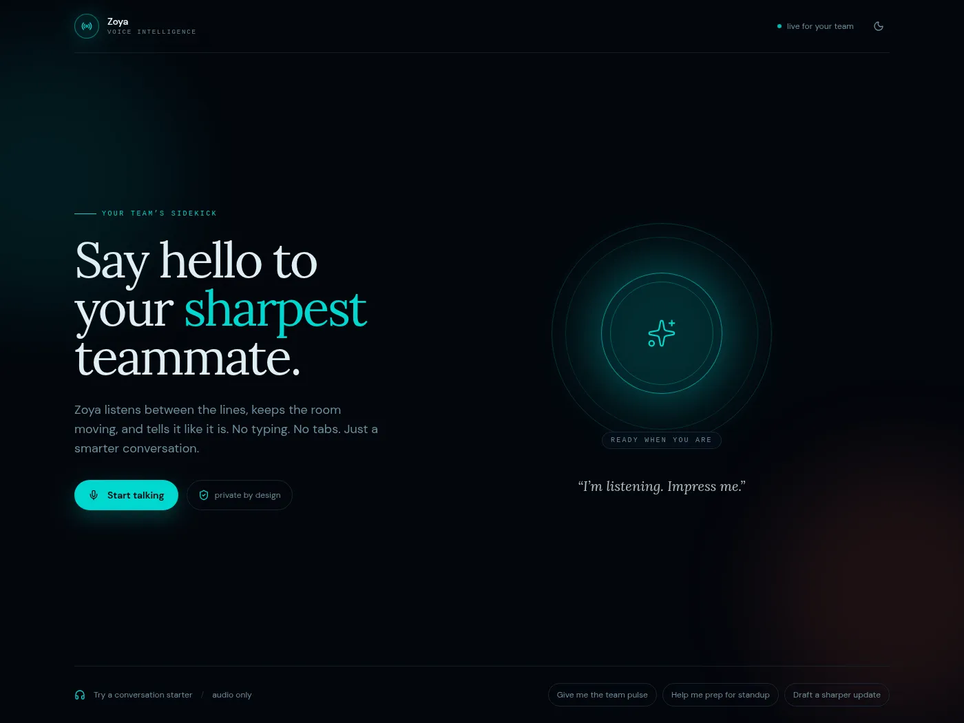 Zoya Voice AI Assistant