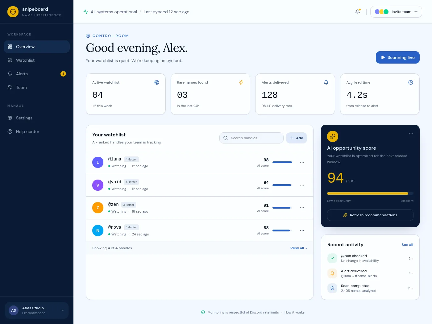 Discord Name Snipe AI