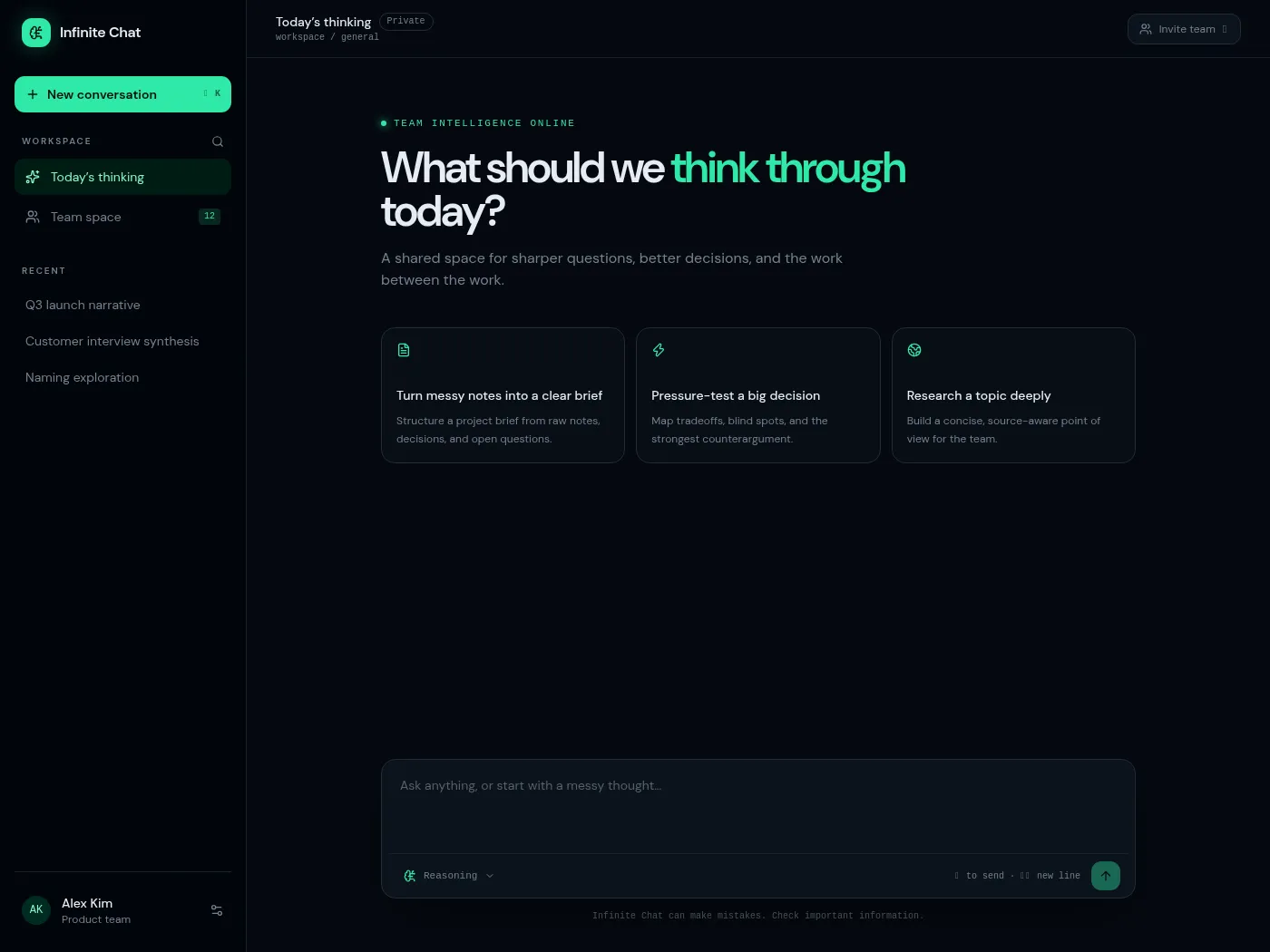 Infinite Chat AI
