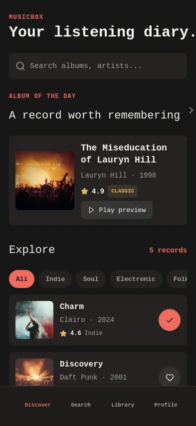 MusicBox Mobile