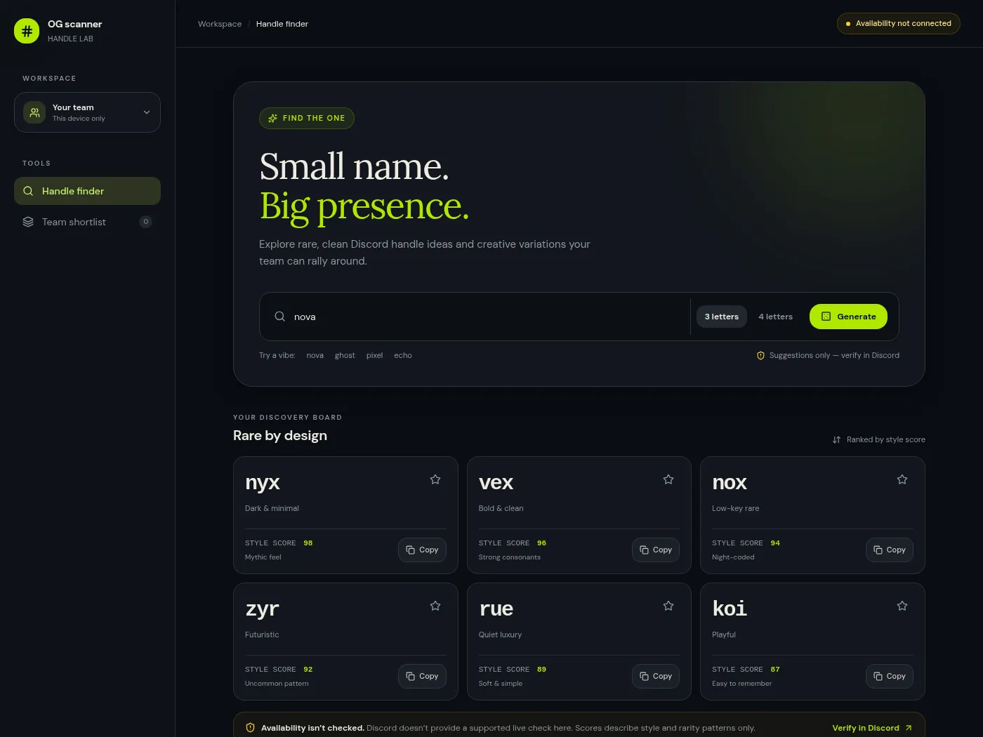 OG Name Scanner