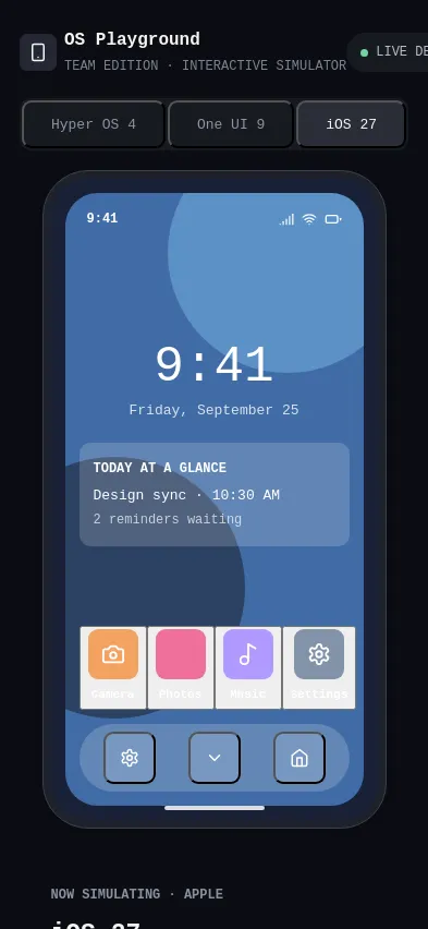 Mobile OS Simulator