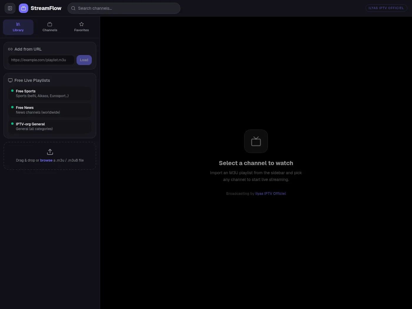 StreamFlow IPTV Player