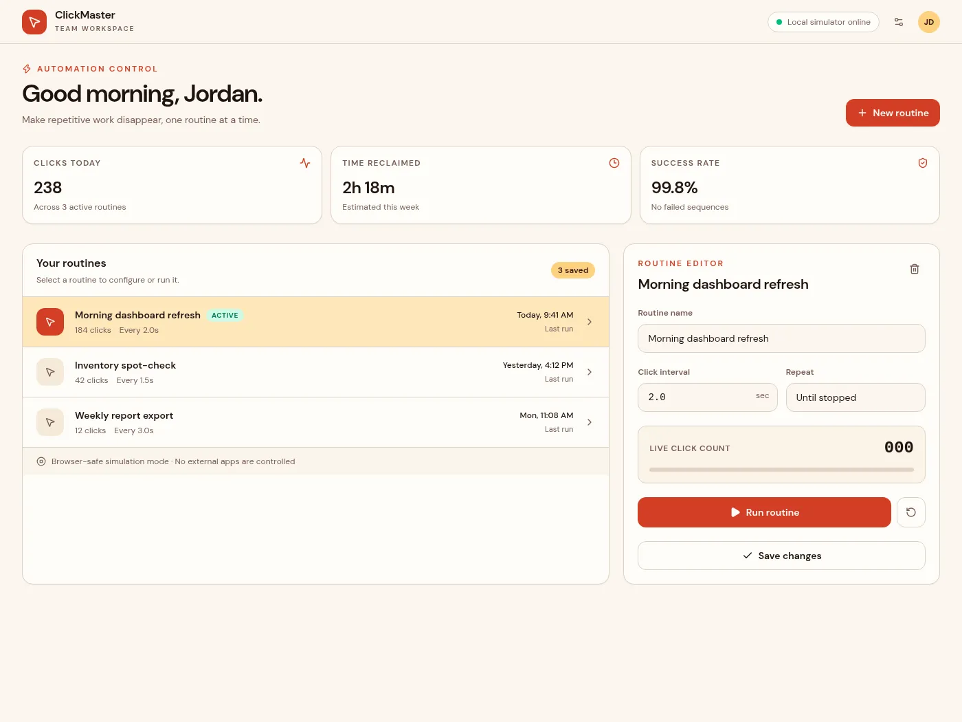 ClickMaster Automation Tool