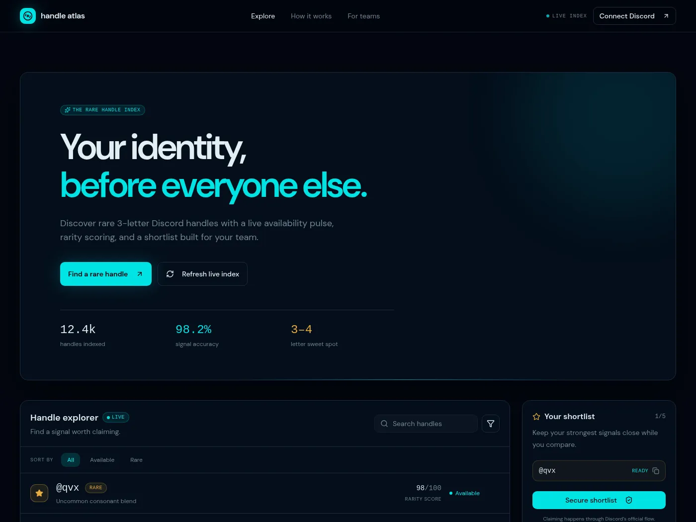 Rare Discord Handle Finder