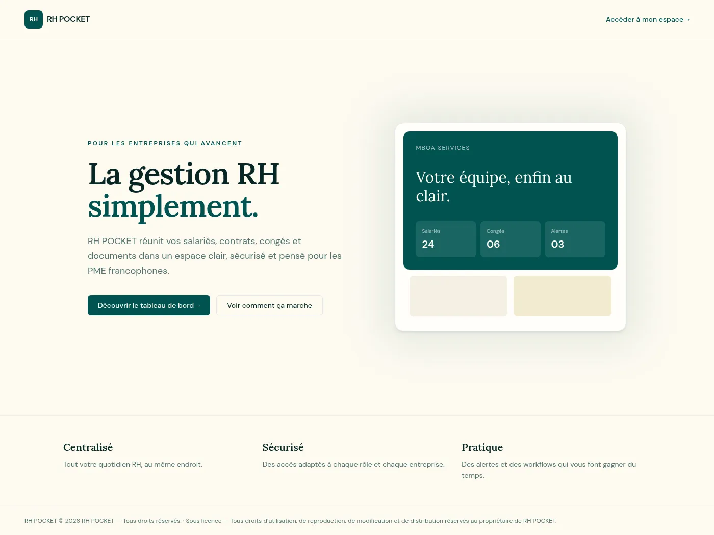 RH POCKET HR Platform