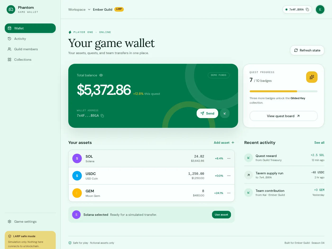 Phantom Game Wallet