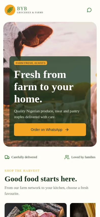 BYB Groceries Mobile App
