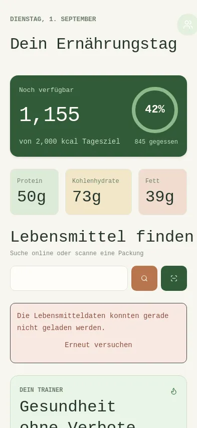Web-Connected Calorie Tracker