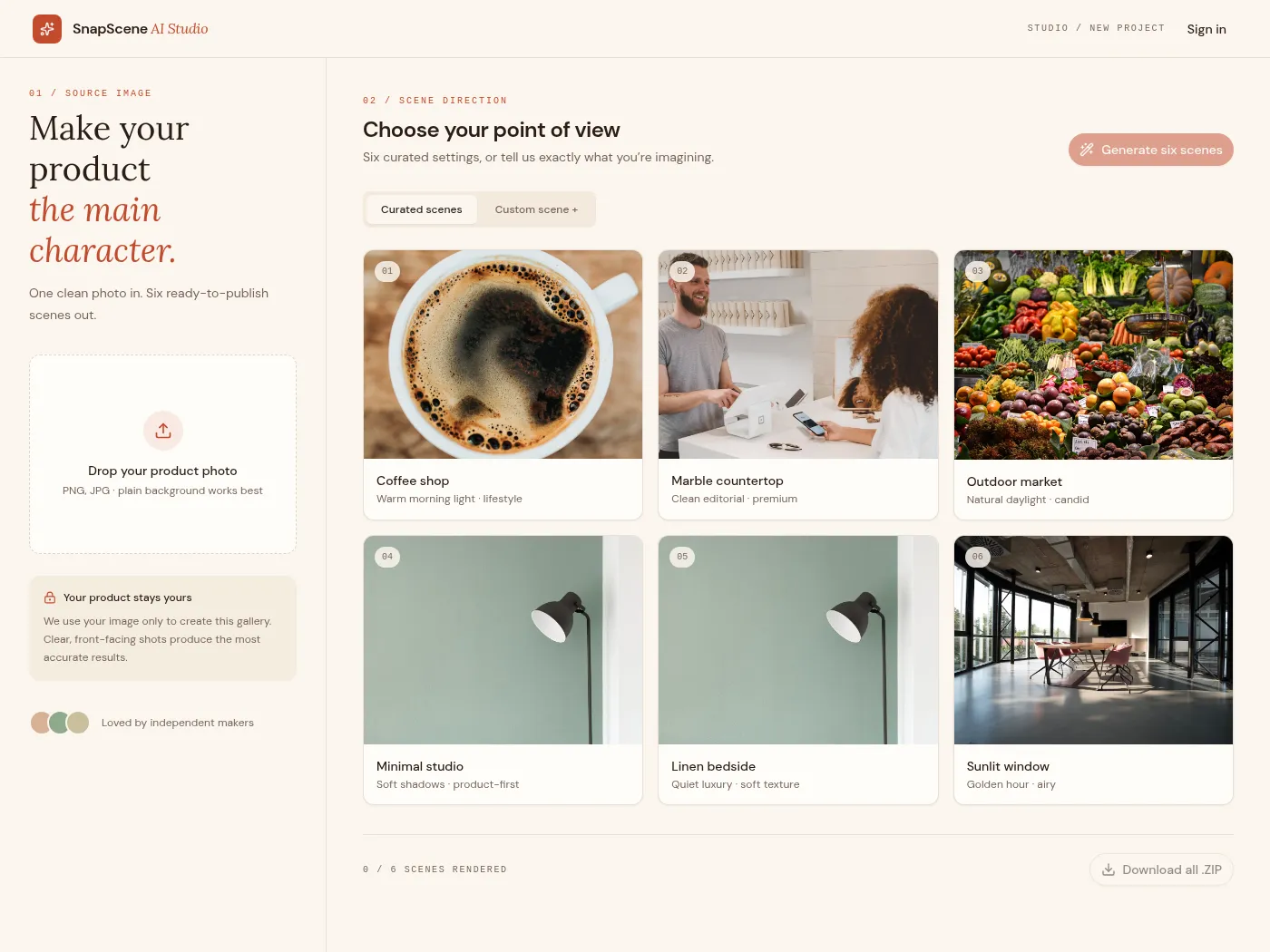 SnapScene AI Studio