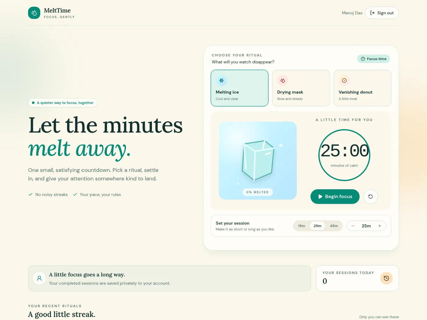 MeltTime Study Timer