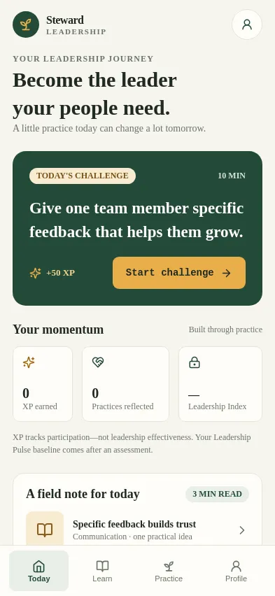 Steward Leadership App