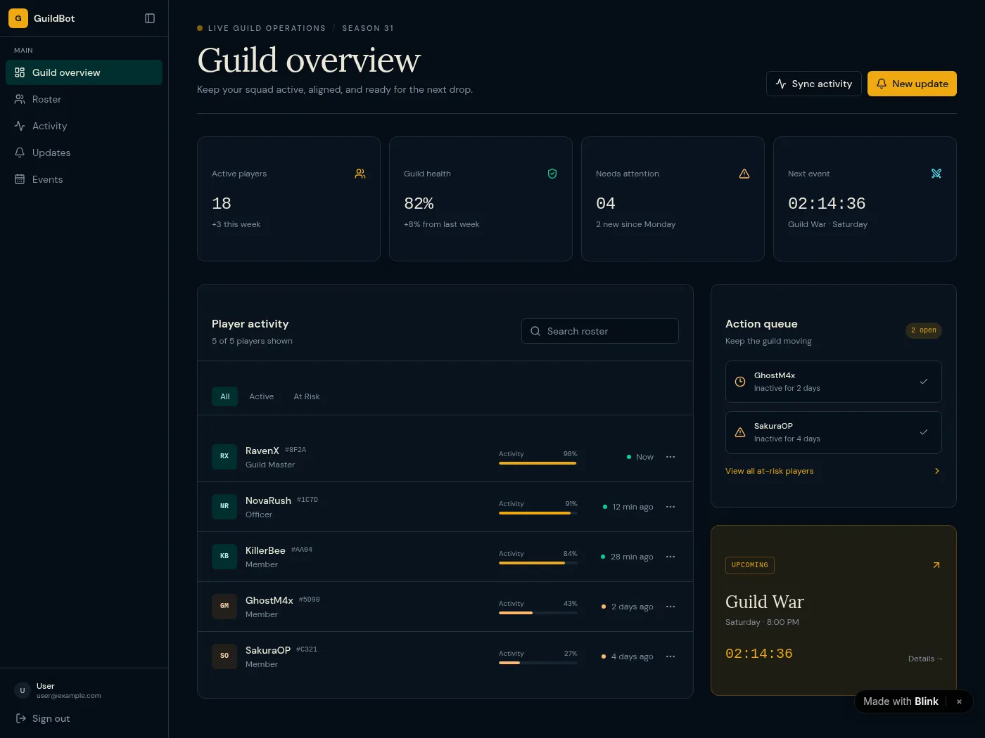 GuildBot Free Fire Manager