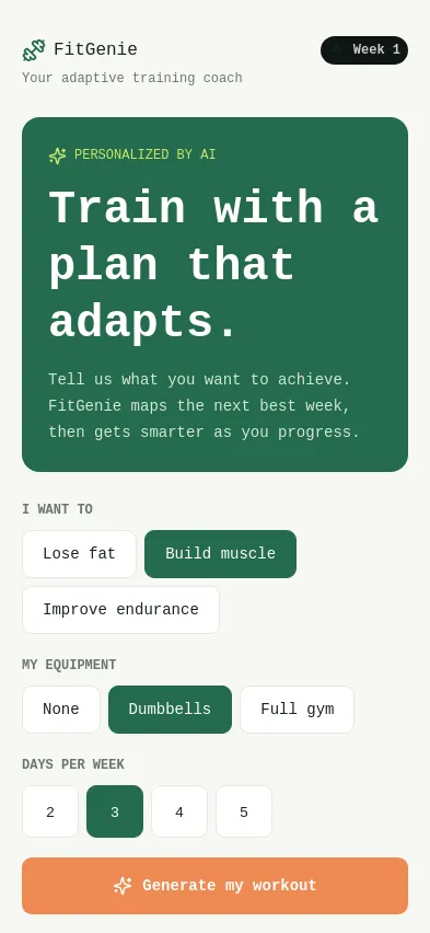FitGenie AI Coach