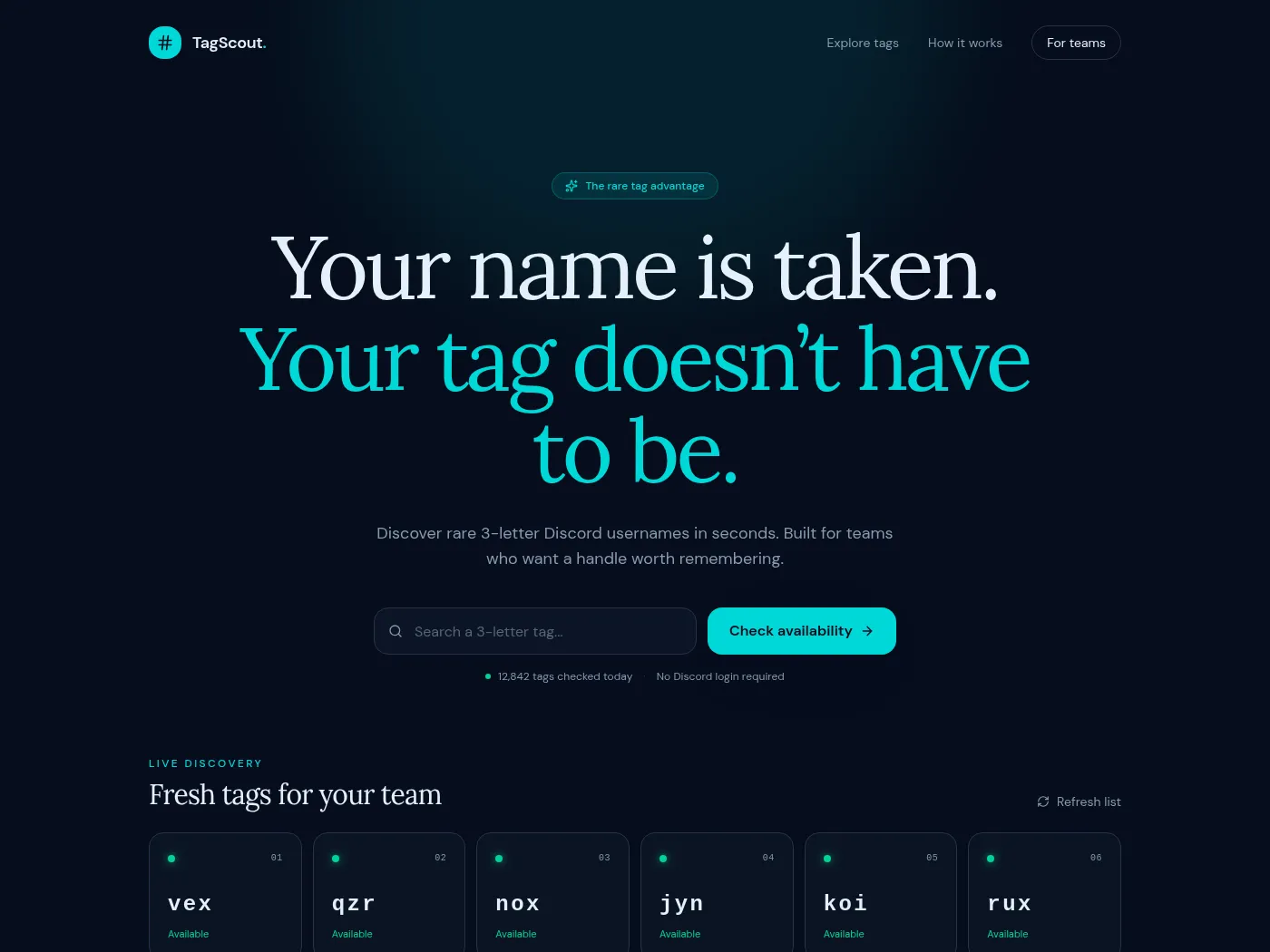 Discord Tag Finder