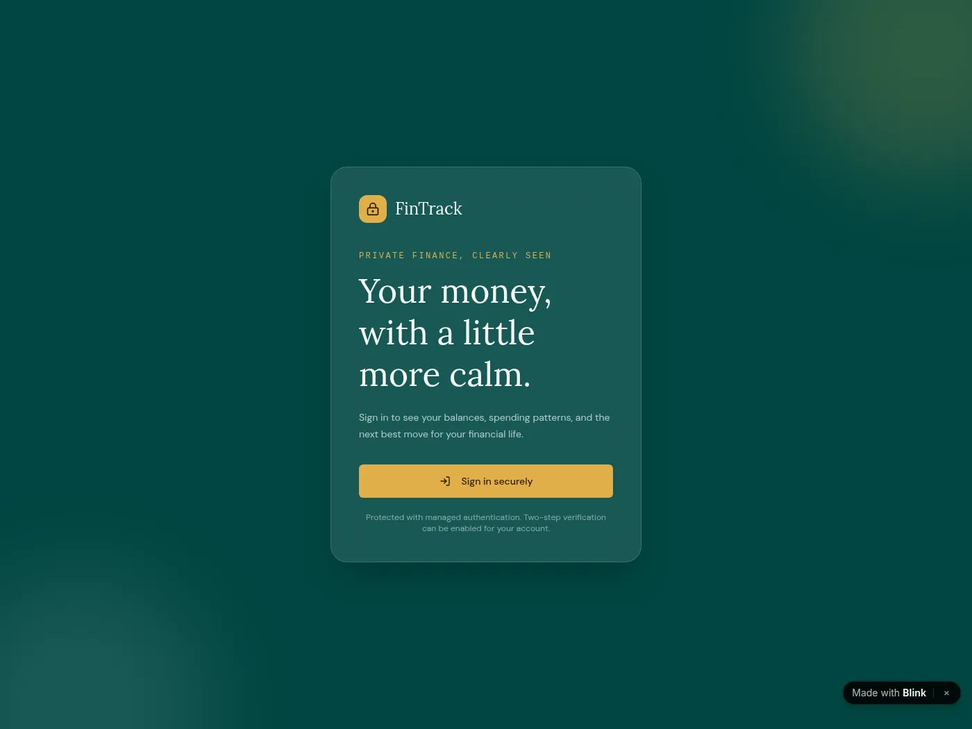 Secure FinTrack