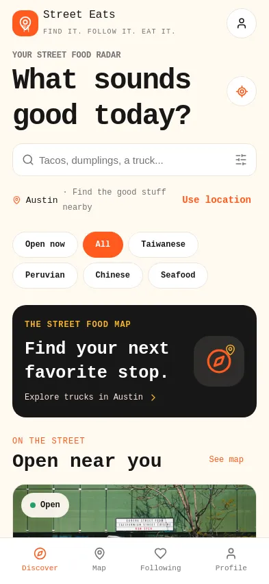 Street Eats Mobile Platform