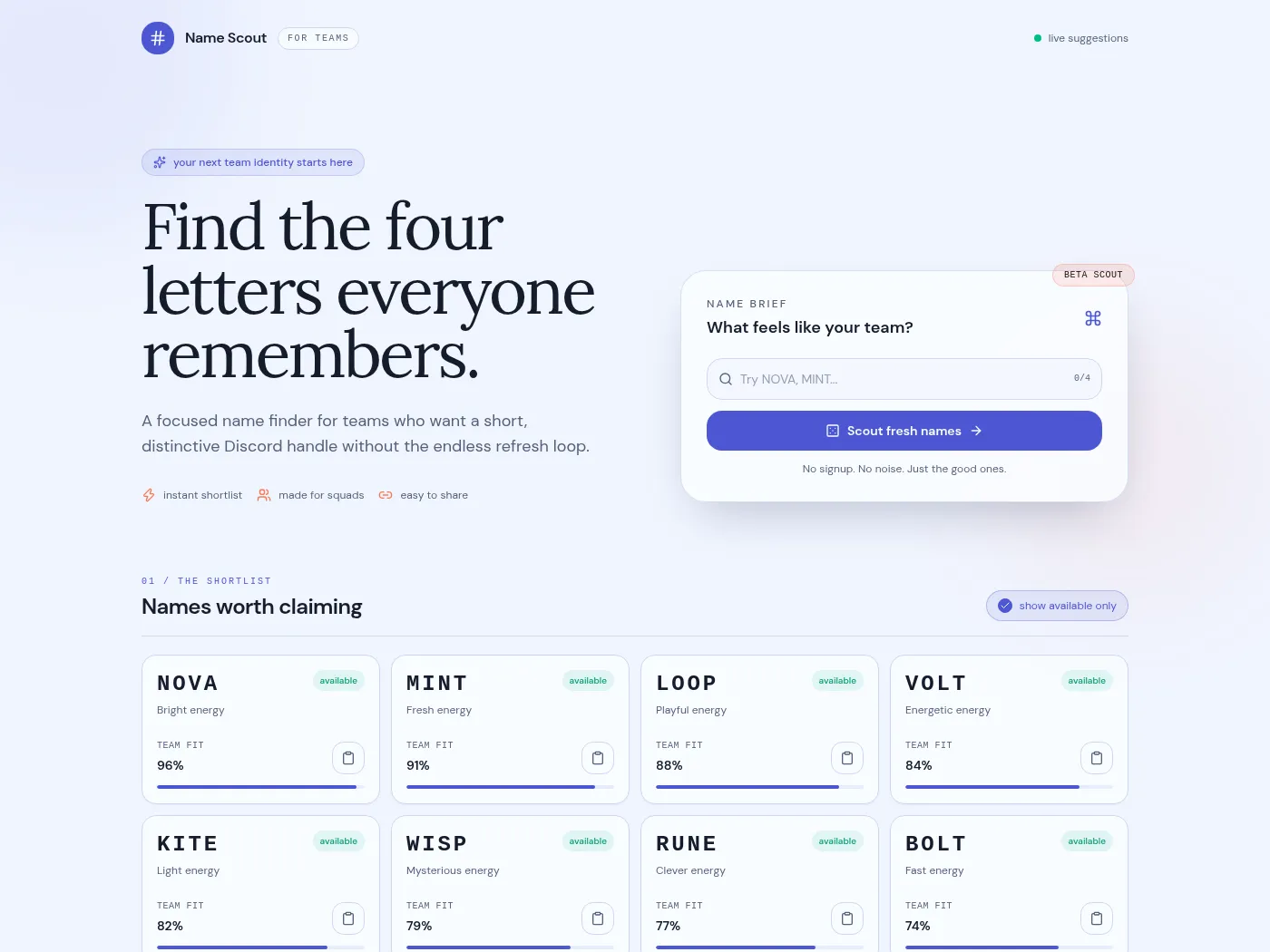 Discord Name Finder