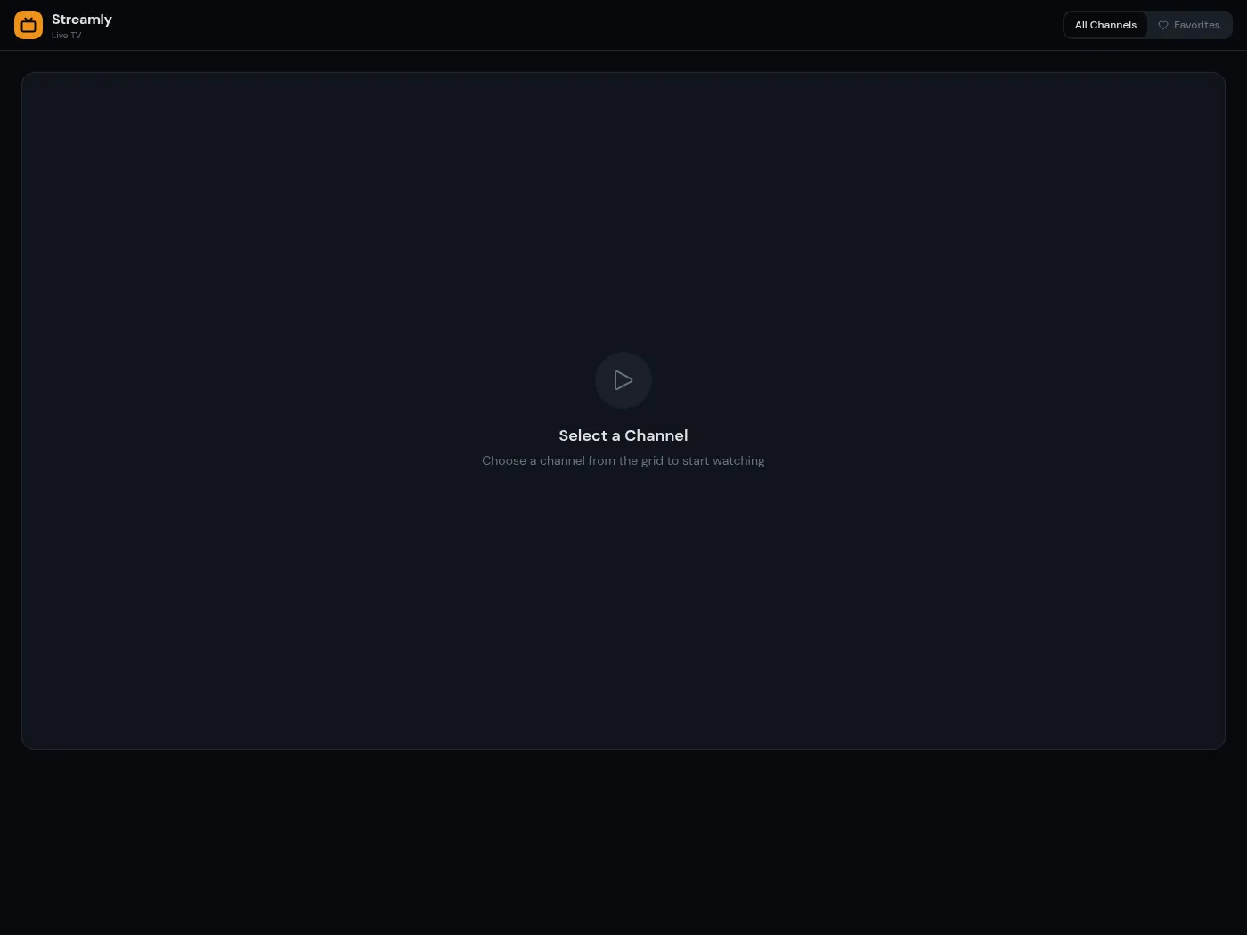 Streamly Live TV App