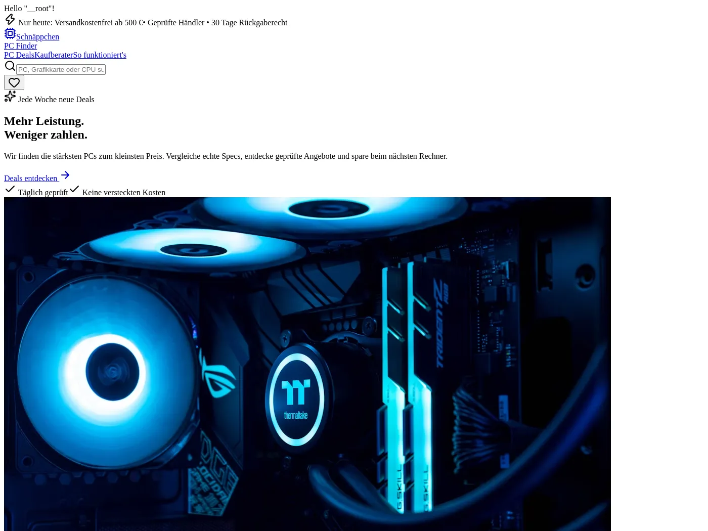 Schnäppchen PC Finder