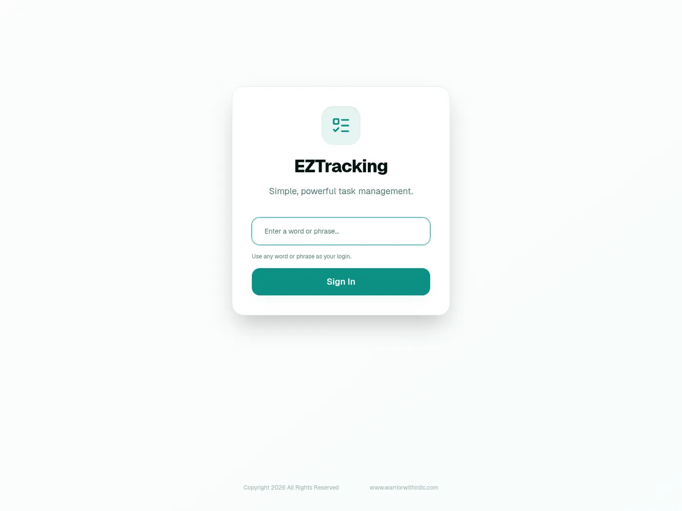 EzTracking Task Manager