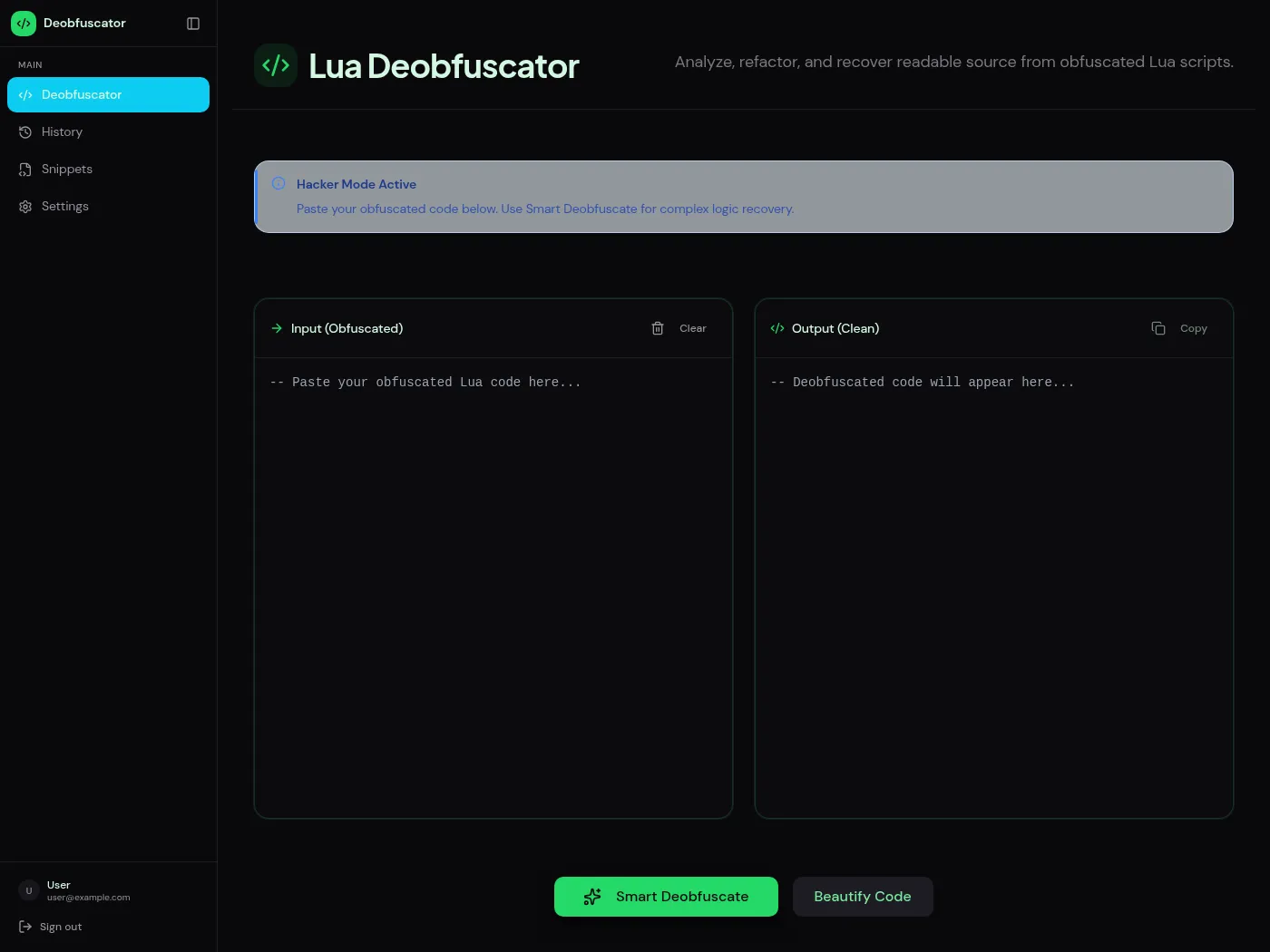 Lua Deobfuscation Tool