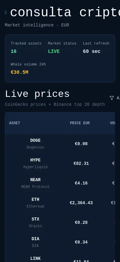 Consulta Cripto Mobile