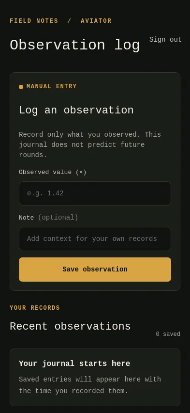 Aviator Signal Predictor